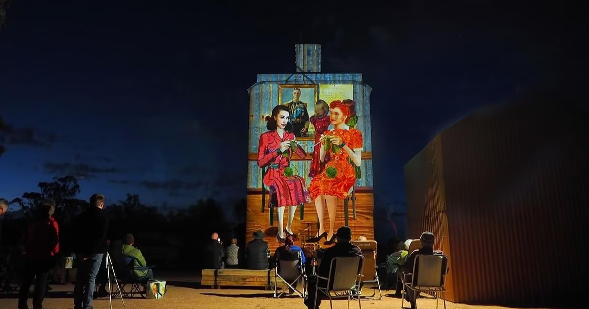 This light show brings railway town's blank silo to life every night ...