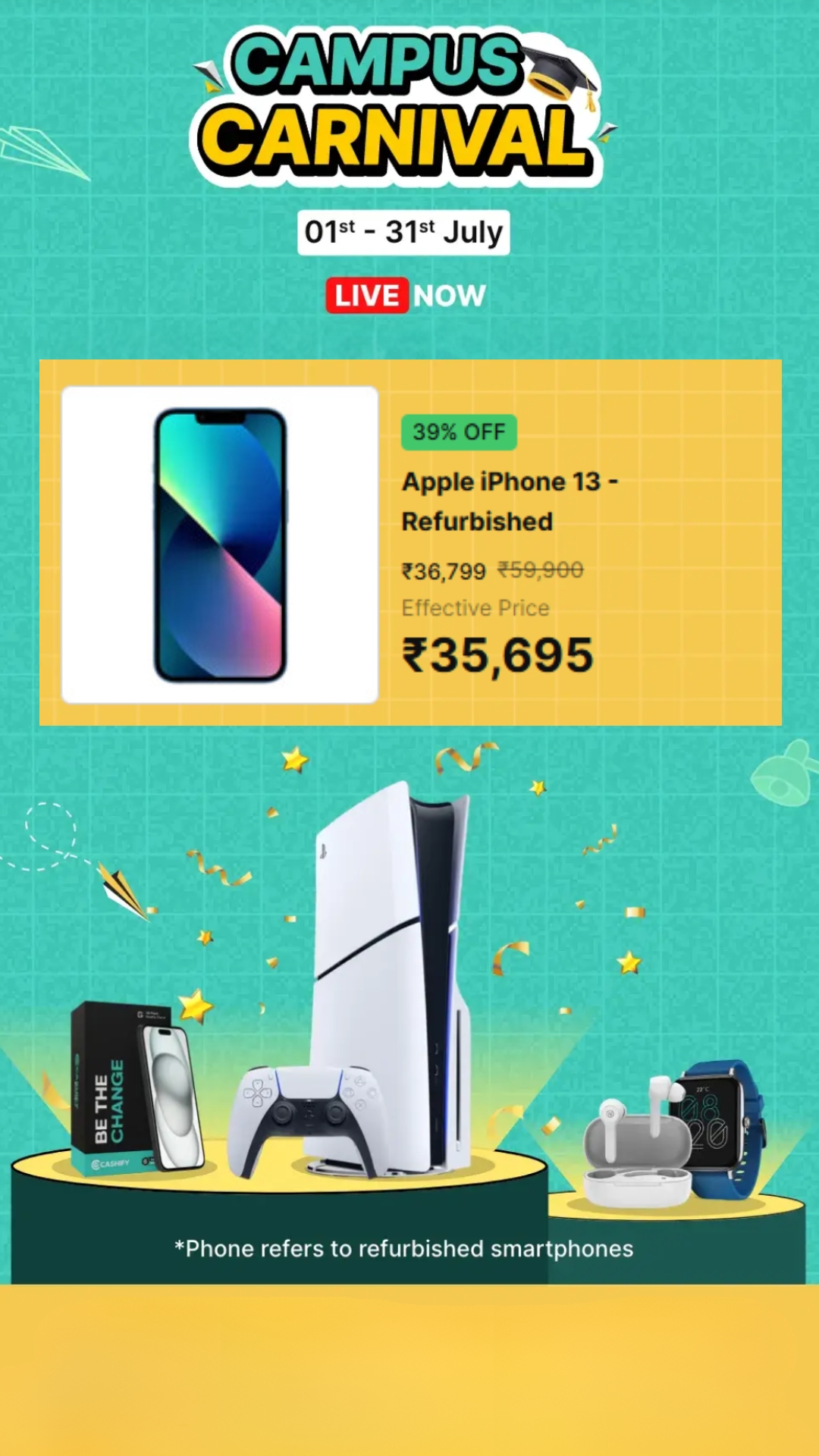 iPhone 13 Gets Massive 39% Discount During Cashify Campus Carnival Sale ...